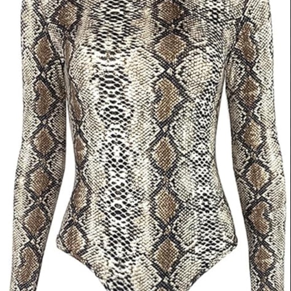 Tops | Snakeskin Print Bodysuit | Poshmark